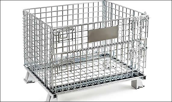 Foldable Wire Mesh Crates and Stackable Wire Mesh Crates