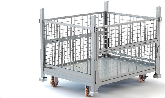 Foldable Wire Mesh Crates and Stackable Wire Mesh Crates